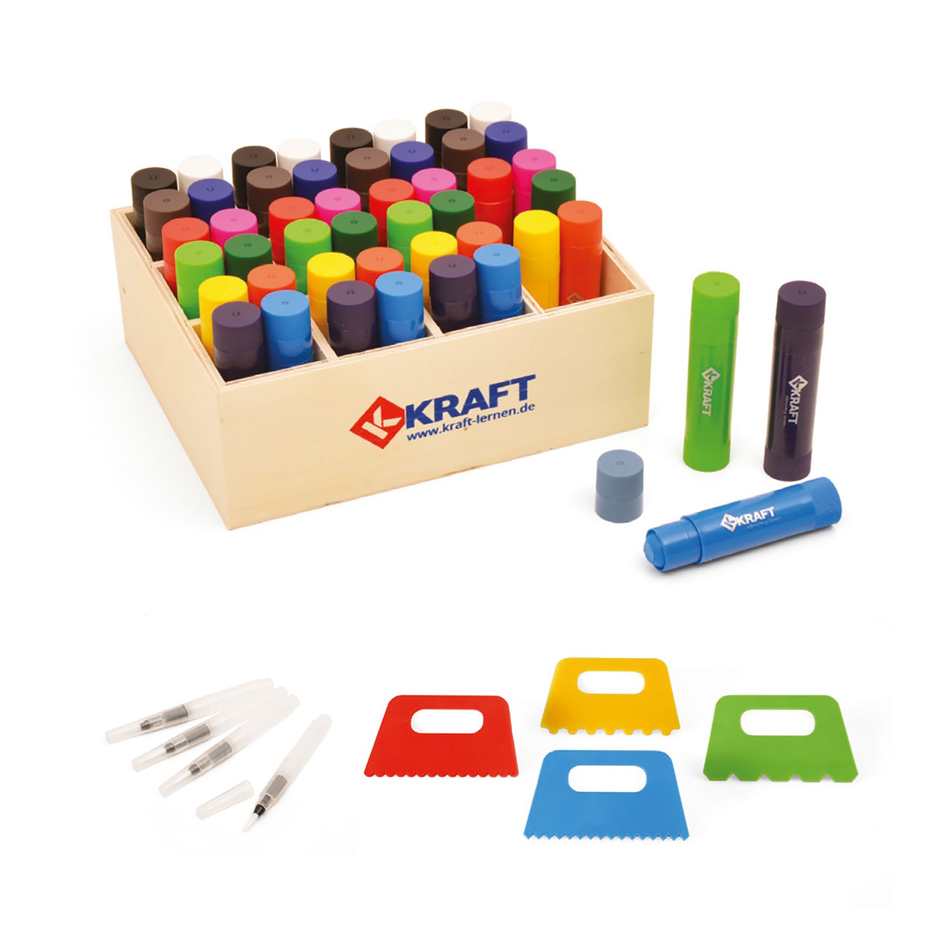 Softmaler 57-piece set, 12 colors | Soft Color Sticks | KRAFT