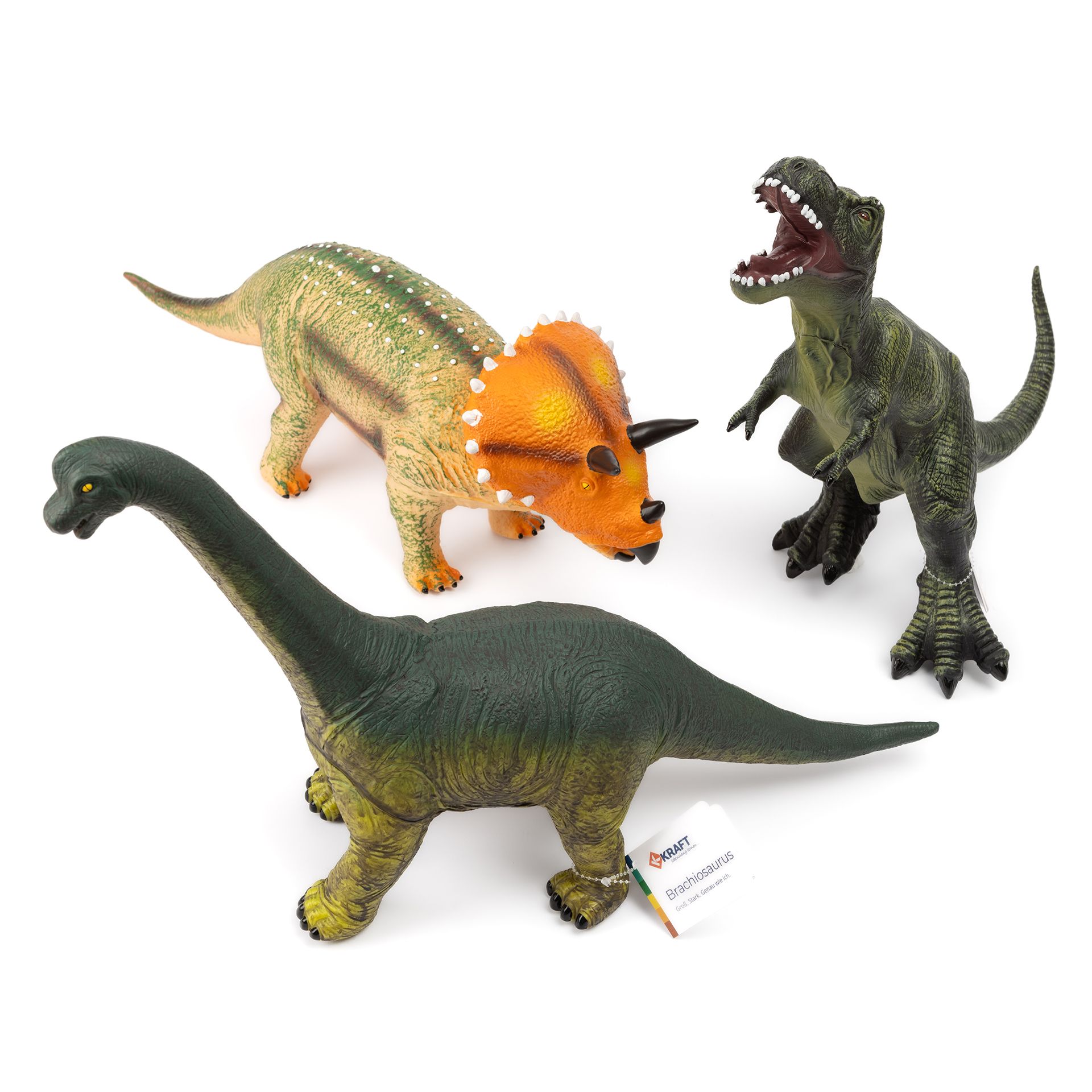 Dinos XL | Set: T-Rex, Brachiosaurus & Triceratops | KRAFT
