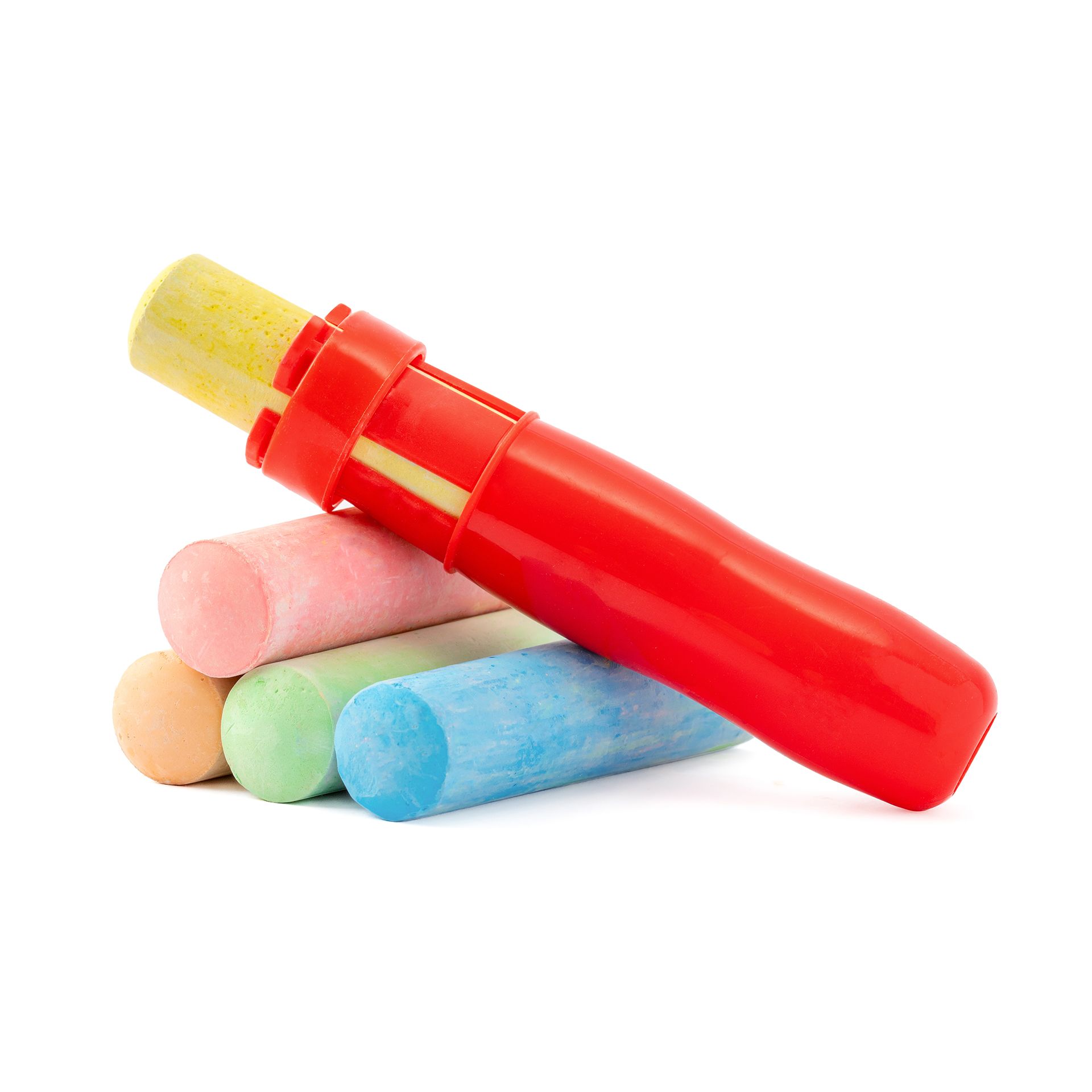 Craie pour trottoir, 5 craies & porte-craie, dans un seau | 650-192