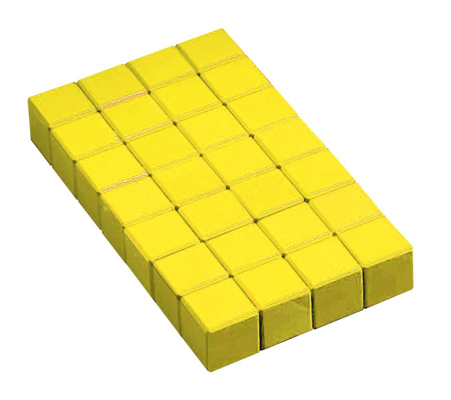 Fa kocka 28 darabos 3x3x3 cm sárga | 302-233